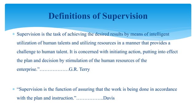 Unit 3 concept of supervision | PPTX | Professional School ...