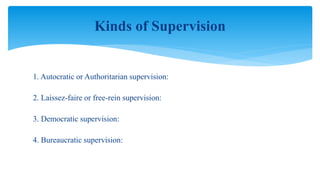 Unit 3 concept of supervision | PPTX