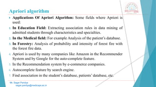 Association and Classification Algorithm | PPTX