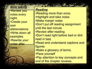 educational psychology- memory and study skills | PPTX