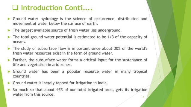 Unit 3 ground water lect-1 | PPT