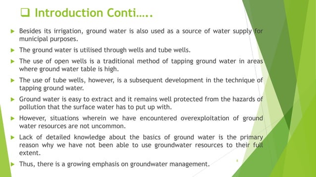 Unit 3 ground water lect-1 | PPT