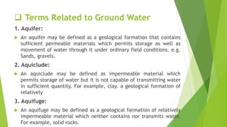 Unit 3 ground water lect-3 | PPTX