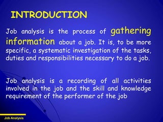 Job analysis | PPT