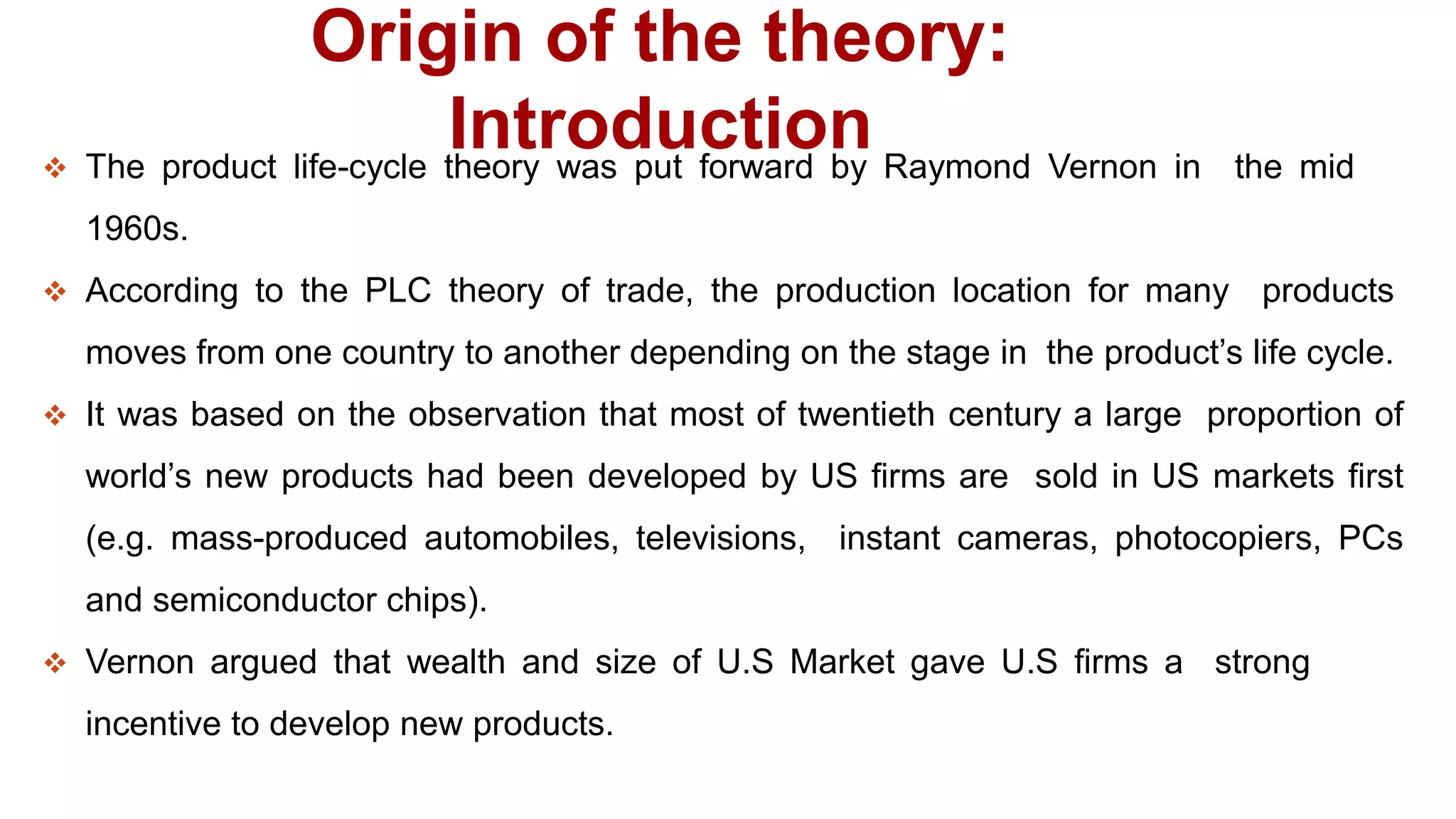 Unit- 3:Lecture-5 (International Product Life Cycles Theory) | PPTX