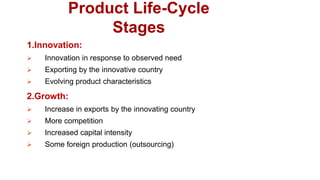 Unit- 3:Lecture-5 (International Product Life Cycles Theory) | PPTX