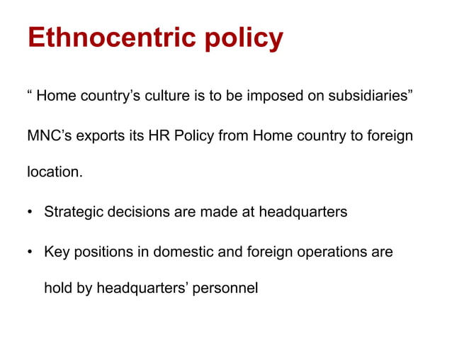 Unit- 3: lecture-6 (International Staffing Approaches) | PPTX