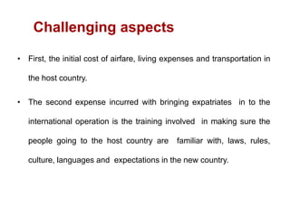 KMB -302: Unit- 3 -Lecture- 7 (Expatriate Management) | PPTX