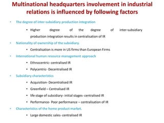 Unit- 3: Lecture-8(international Labor Relations) | PPTX