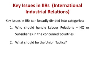 Unit- 3: Lecture-8(international Labor Relations) | PPTX