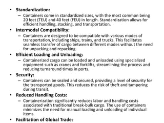 LOGISTICs containerization and types of containerization | PDF