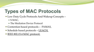 WSN NETWORK -MAC PROTOCOLS - Low Duty Cycle Protocols And Wakeup ...