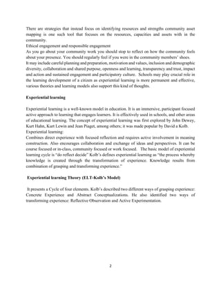 Community Engagement and Experiential Learning | PDF