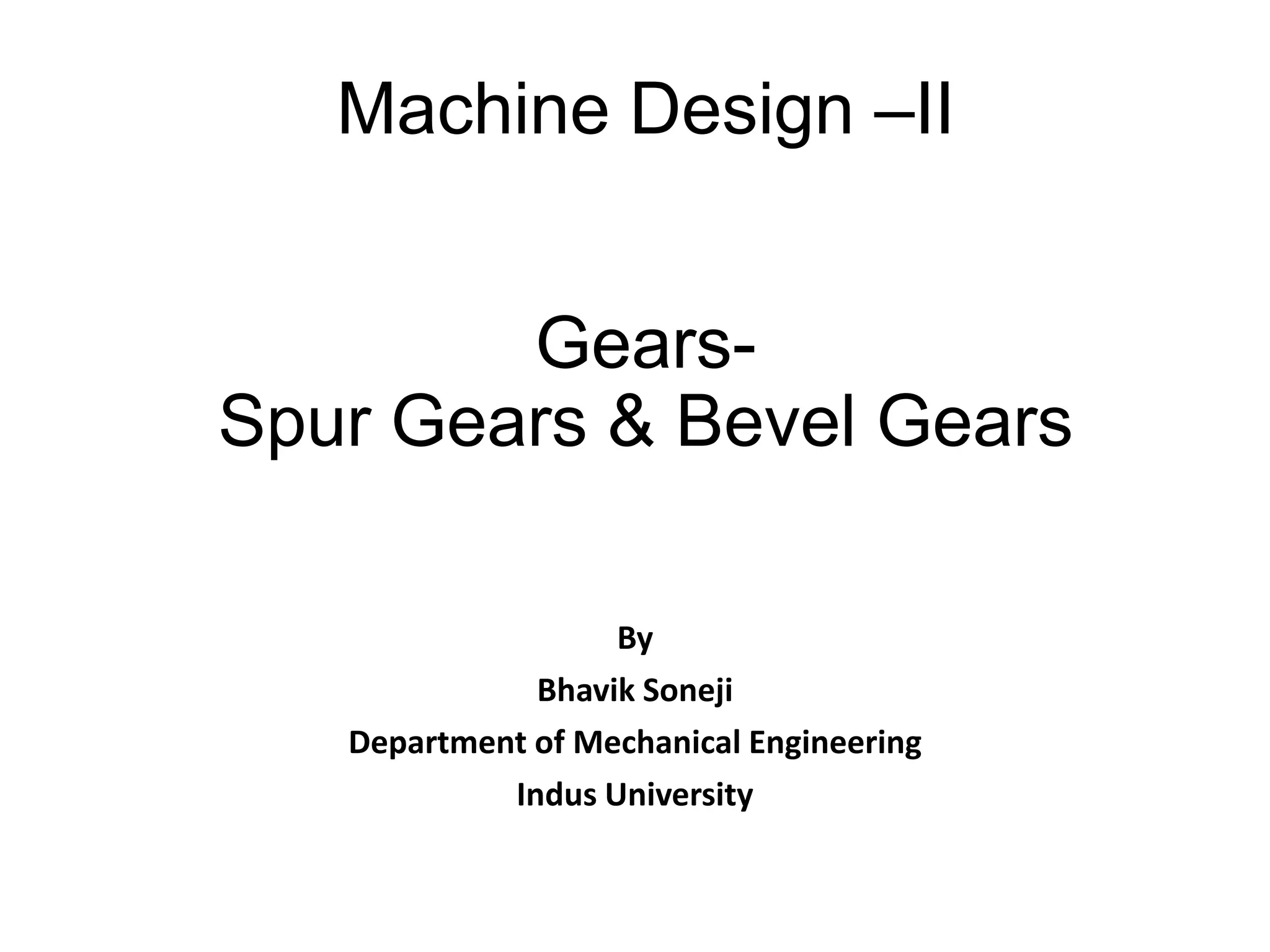 Spur gear and helical gear machine design | PDF