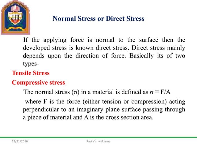 Simple Stress & Strain | PPTX | Physics | Science