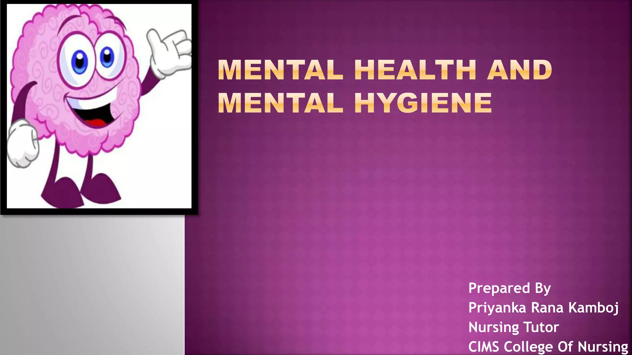 Unit 3 ( mental health and mental hygiene) | PPTX
