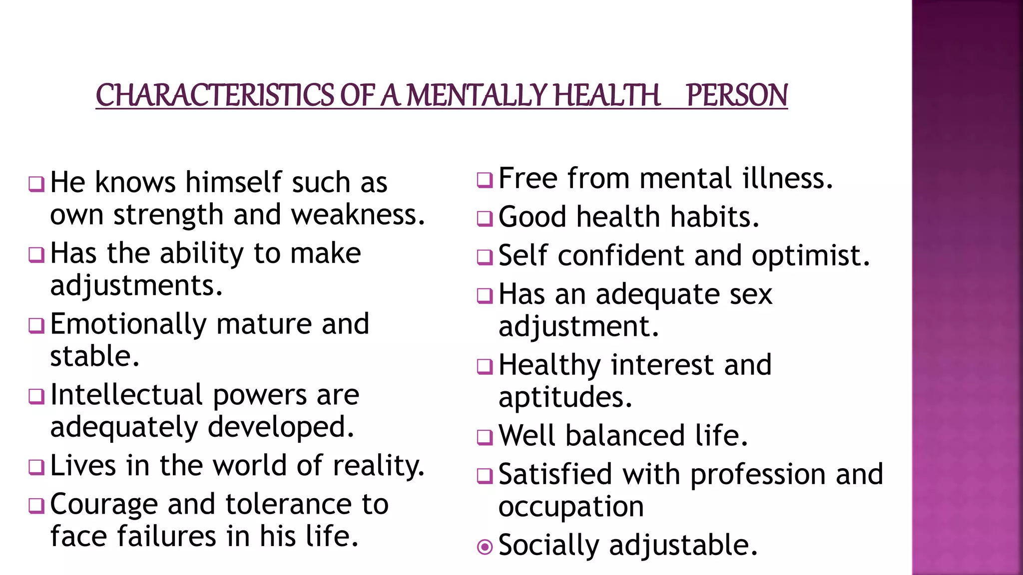 Unit 3 ( mental health and mental hygiene) | PPTX