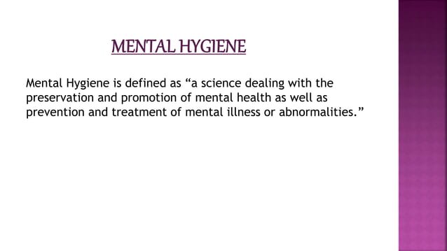 Unit 3 ( mental health and mental hygiene) | PPTX | Mental Health ...
