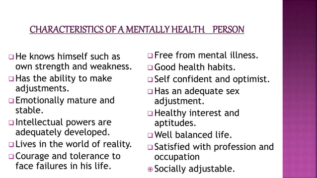 Unit 3 ( mental health and mental hygiene) | PPTX | Mental Health ...