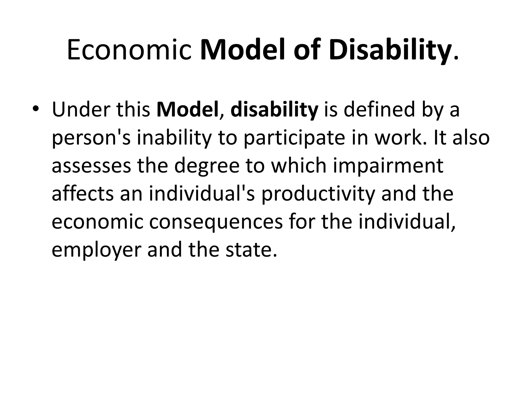 MODELS OF DISABILITY | PPTX