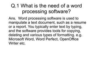 Unit -3 (Office Automation) important Q A.pdf