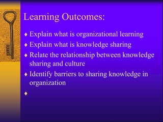 Unit-3 Organization learning knowledge management | PPT