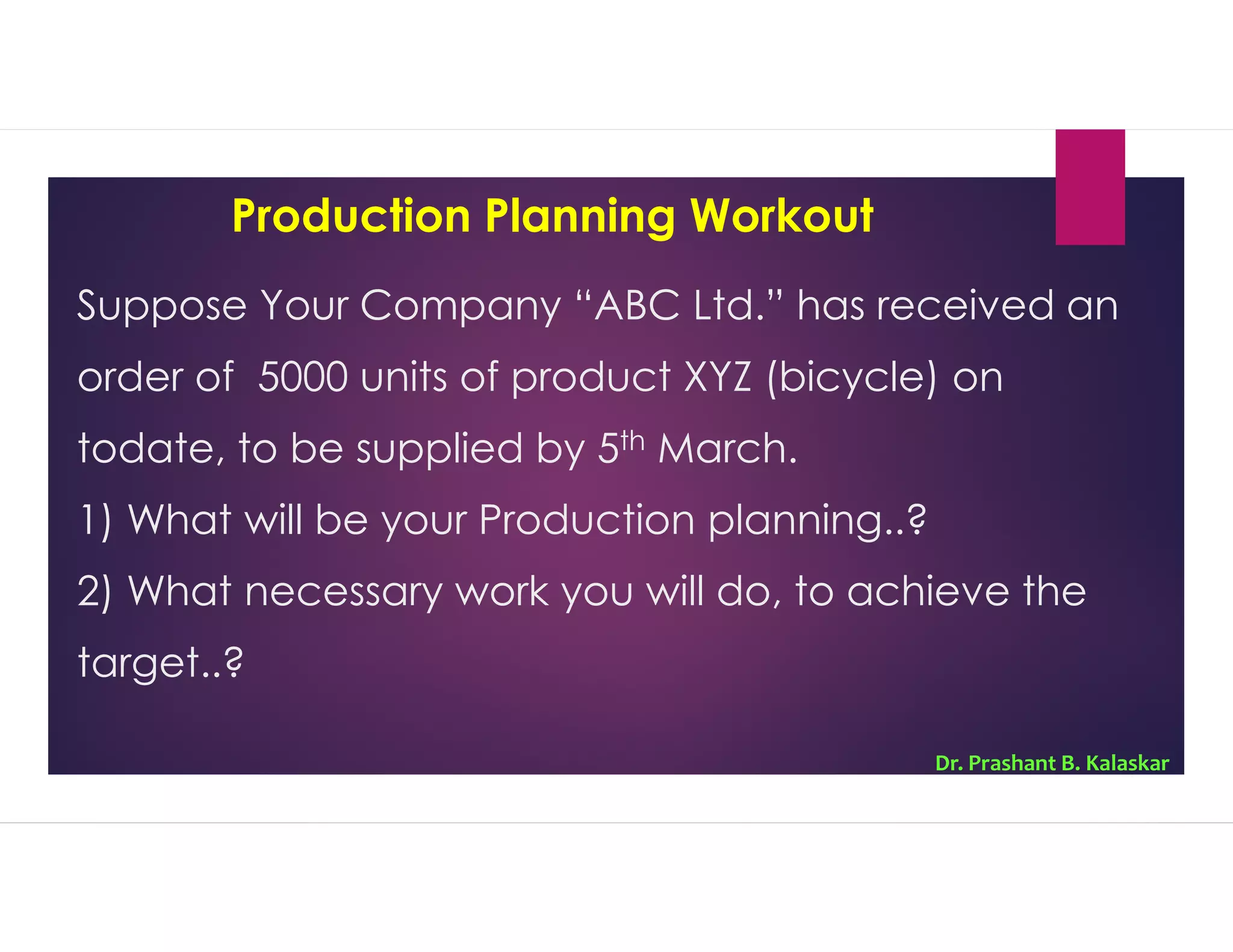 Production Planning & Control | PDF