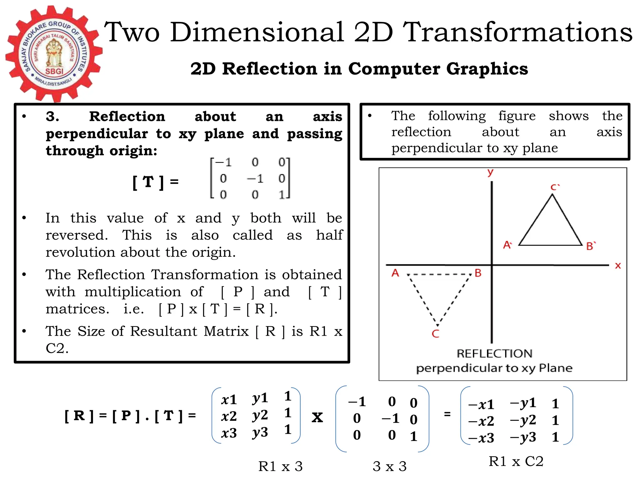Overview of Transformation in Computer Graphics | PPTX