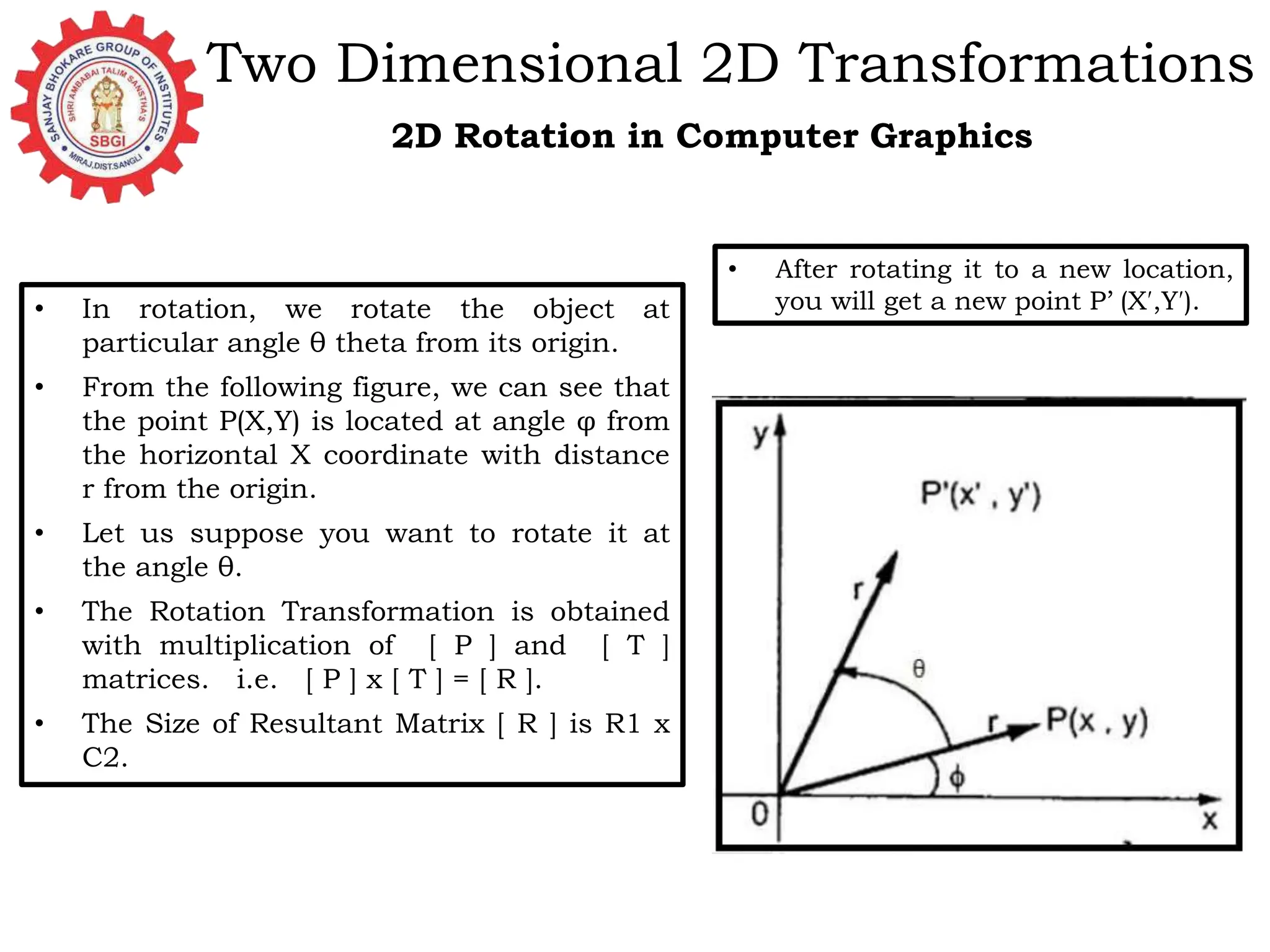 Overview of Transformation in Computer Graphics | PPTX