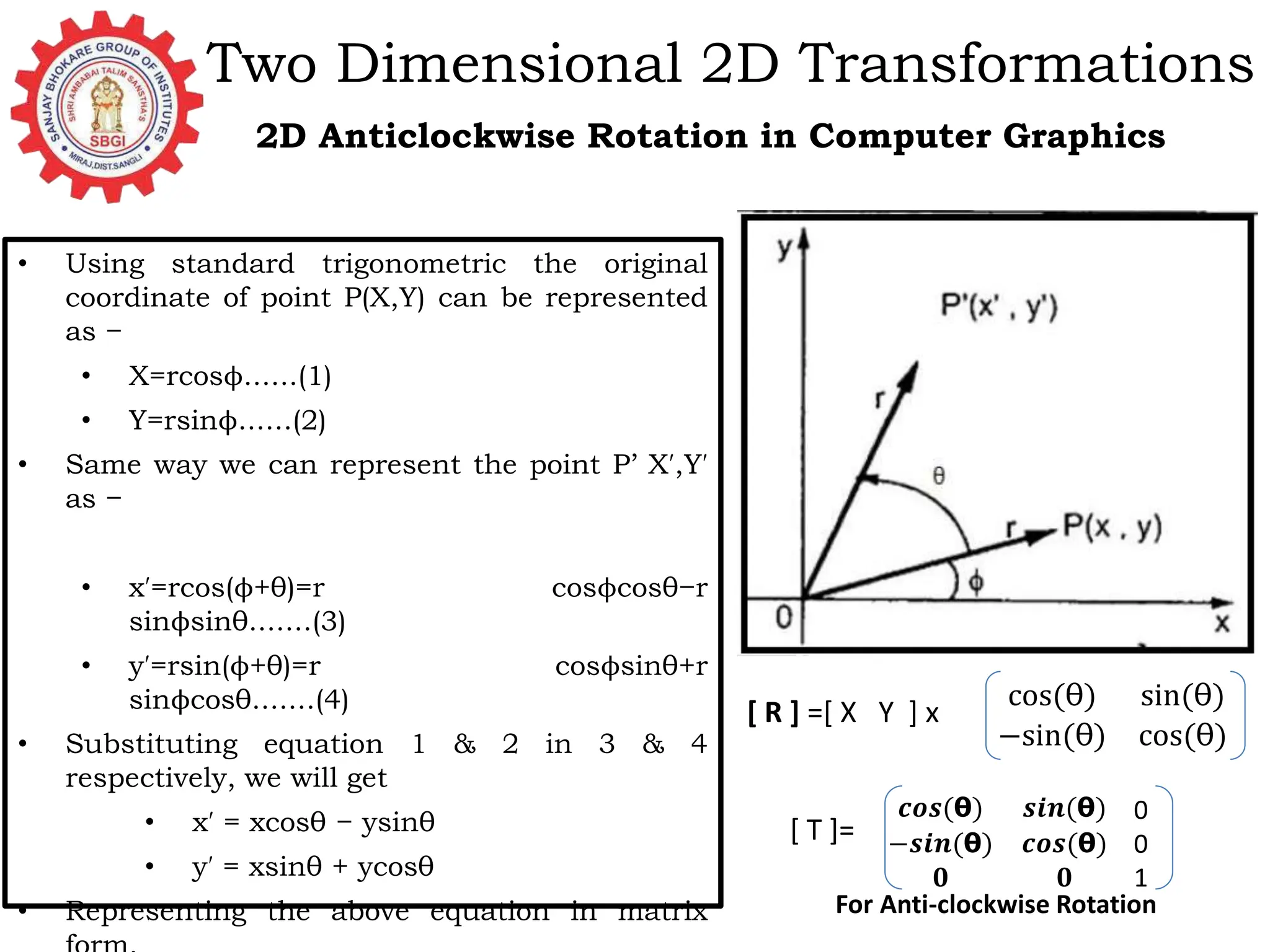 Overview of Transformation in Computer Graphics | PPTX
