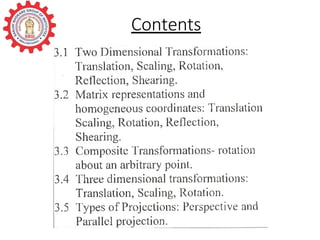 Overview of Transformation in Computer Graphics | PPTX