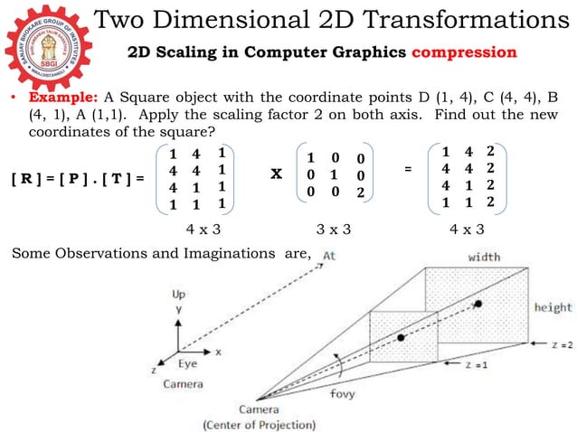Overview of Transformation in Computer Graphics | PPTX