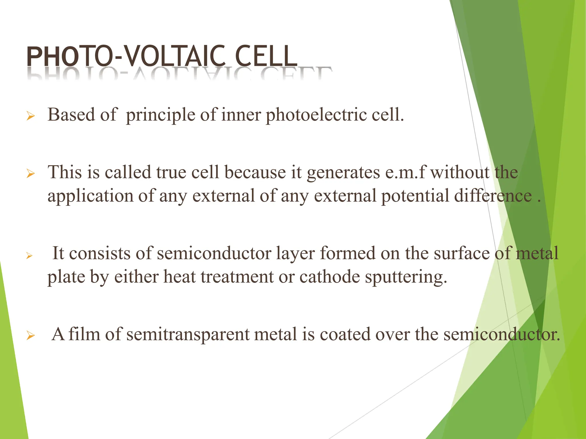 Photoelectric cell-Biosensors and Transducers | PPT