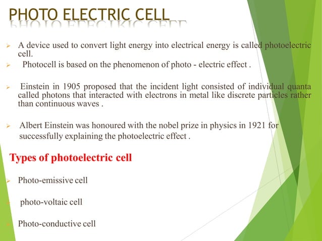 Photoelectric cell-Biosensors and Transducers | PPT