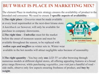 unit 3 place marketing master of business adminsitration | PPTX