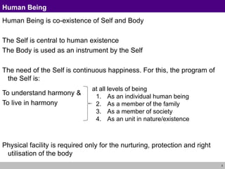 universal human values -Harmony in the Family | PPT