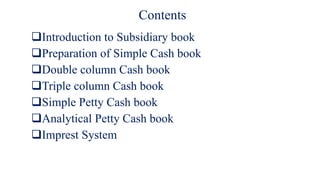 Subsidiary Book | PPTX