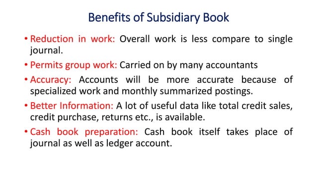 Subsidiary Book | PPTX