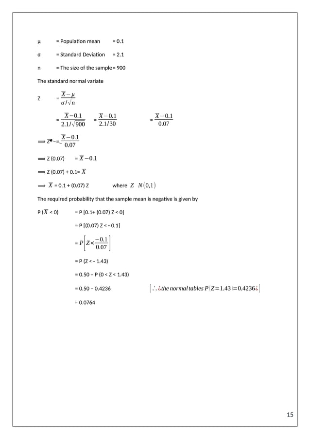 Unit 3 Sampling Distribution Docx
