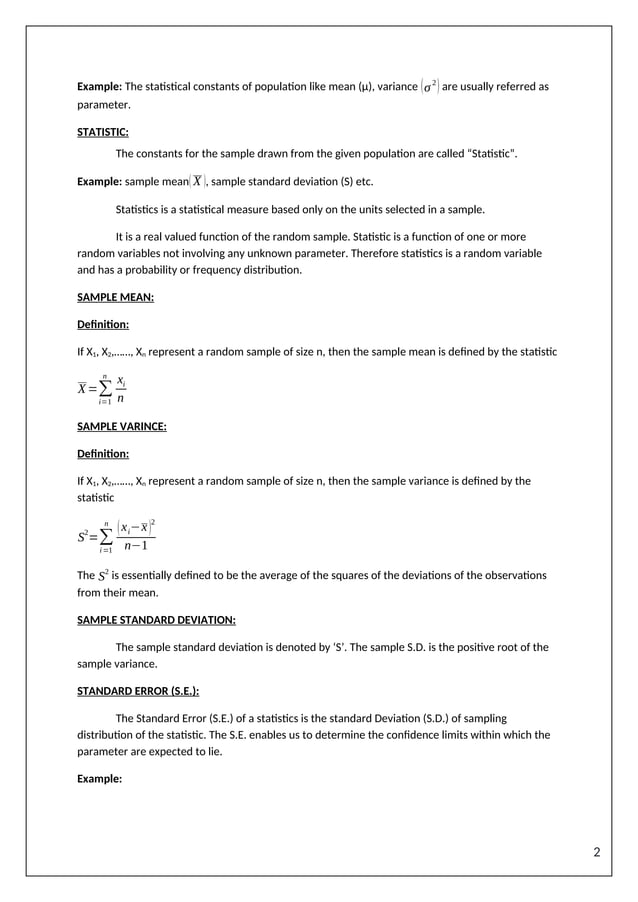 Unit 3 Sampling Distribution Docx