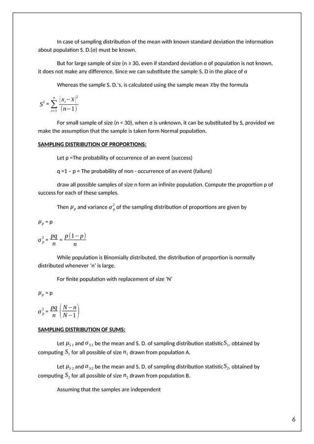 Unit 3 Sampling Distribution Docx