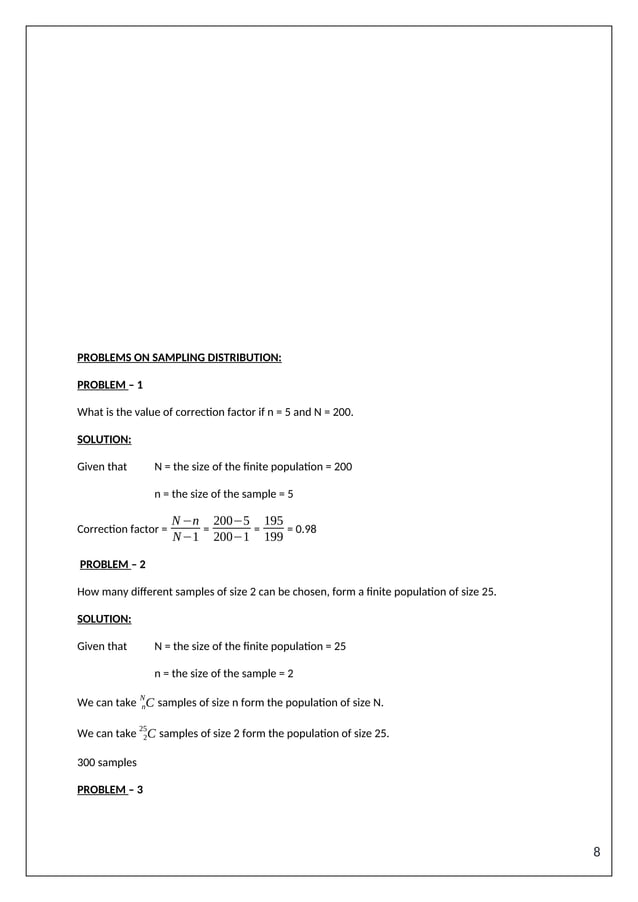 Unit 3 Sampling Distribution Docx