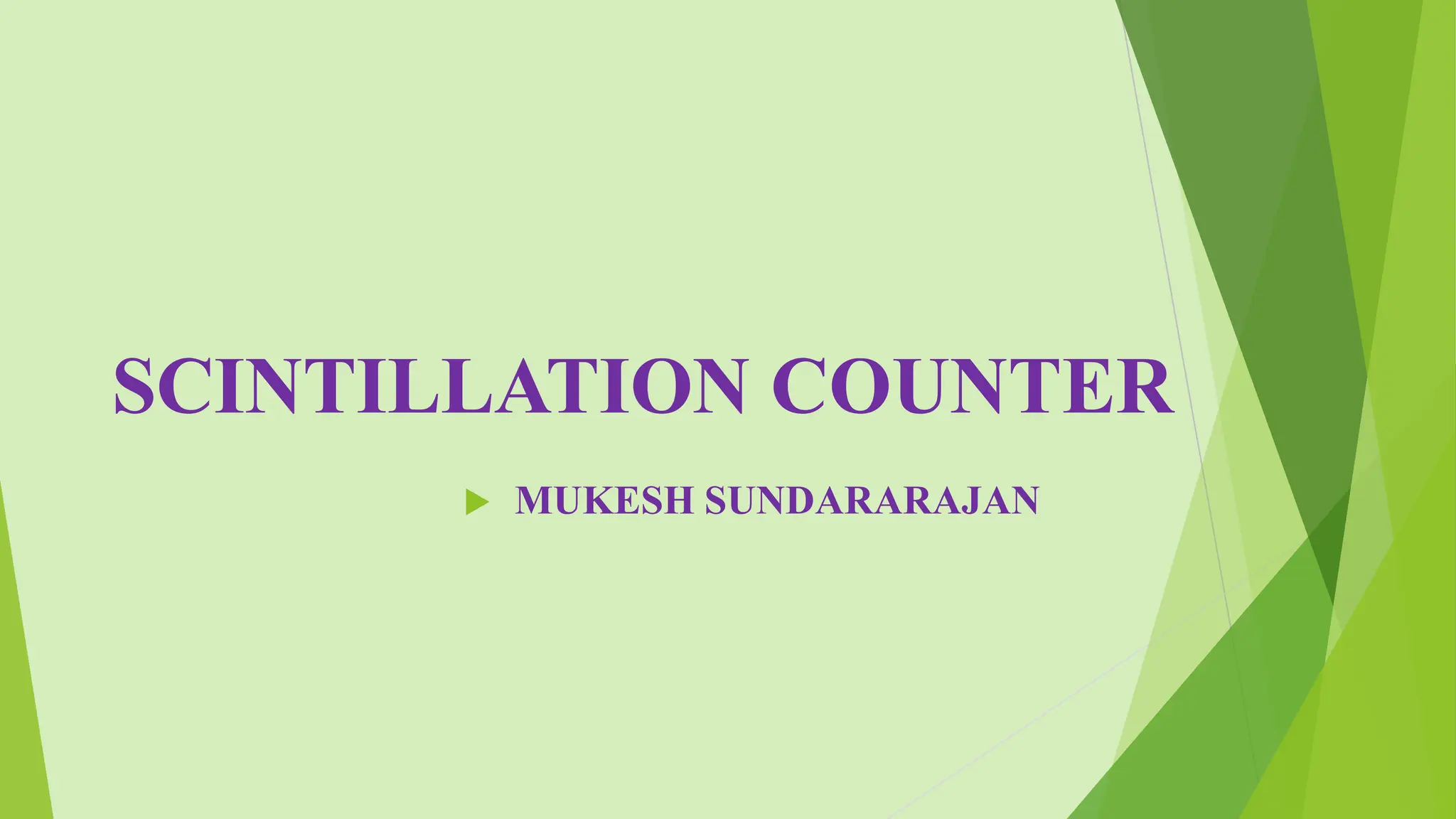 Scintillation counter-Biosensors and Transducers | PDF