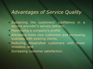Unit 3 service quality | PPT