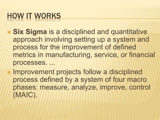 Six Sigma quality tool in management studies | PPTX | Computer Software ...