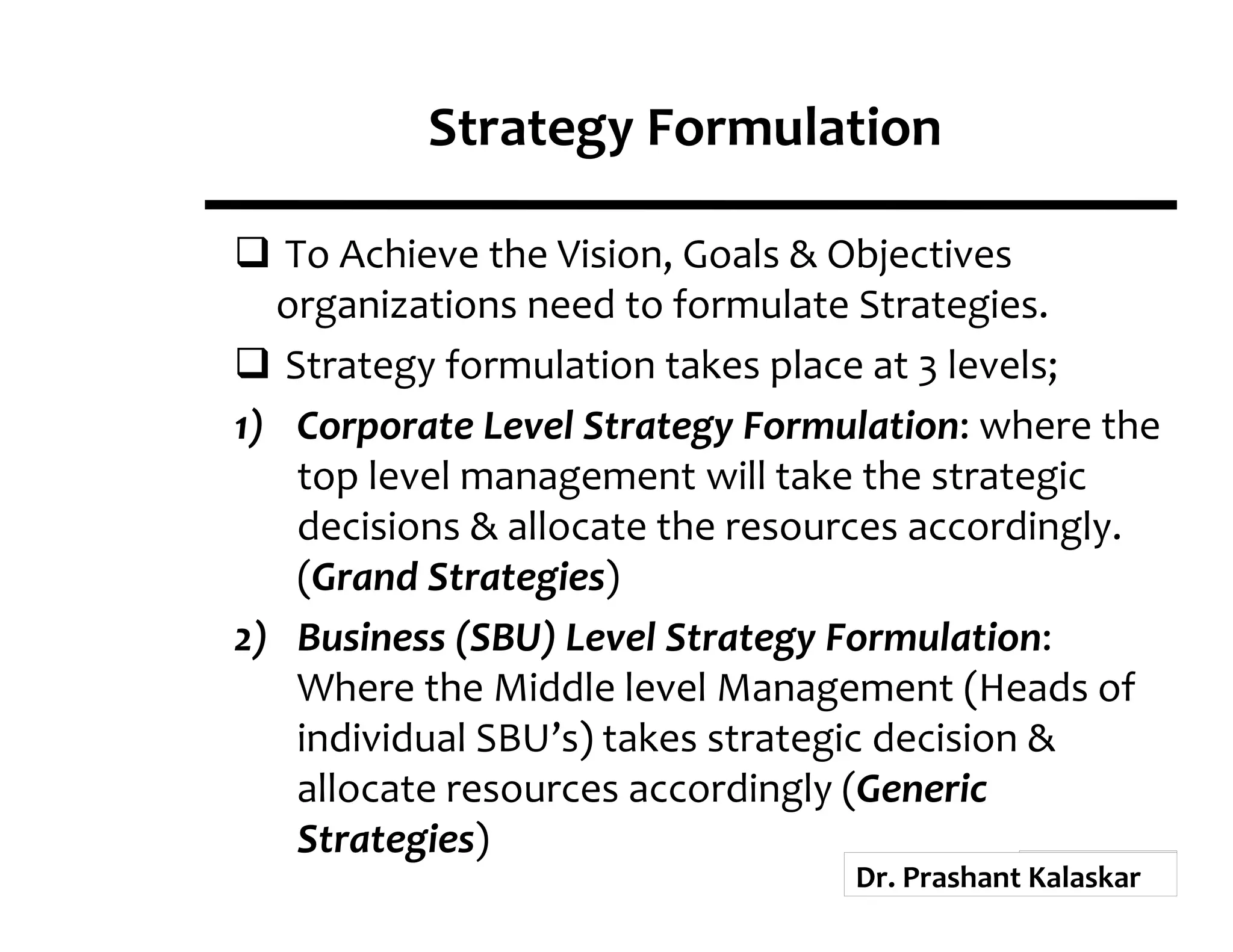 Unit 3 Strategic Management Grand and Generic Strategies | PDF