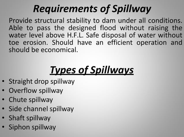 Unit 3 spillway | PPTX | Water Services | Home Utilities