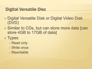 Unit 3 storage fundamentals | PPTX