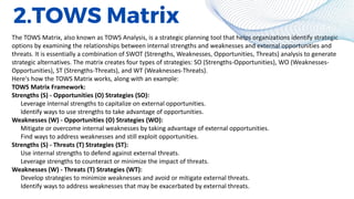 Strategies & Policies,Types ,Process,Models,SWOT Analysis,TOWS Analysis ...