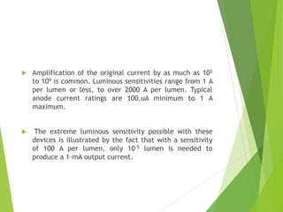 THE PHOTOMULTIPLIER TUBE-Biosensors and Transducers | PDF